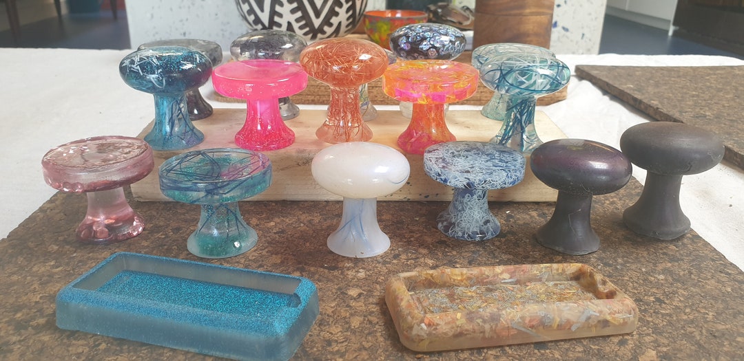 4 Bespoke Resin Door Knobs: Hand Cast Cabinet Hardware - Etsy
