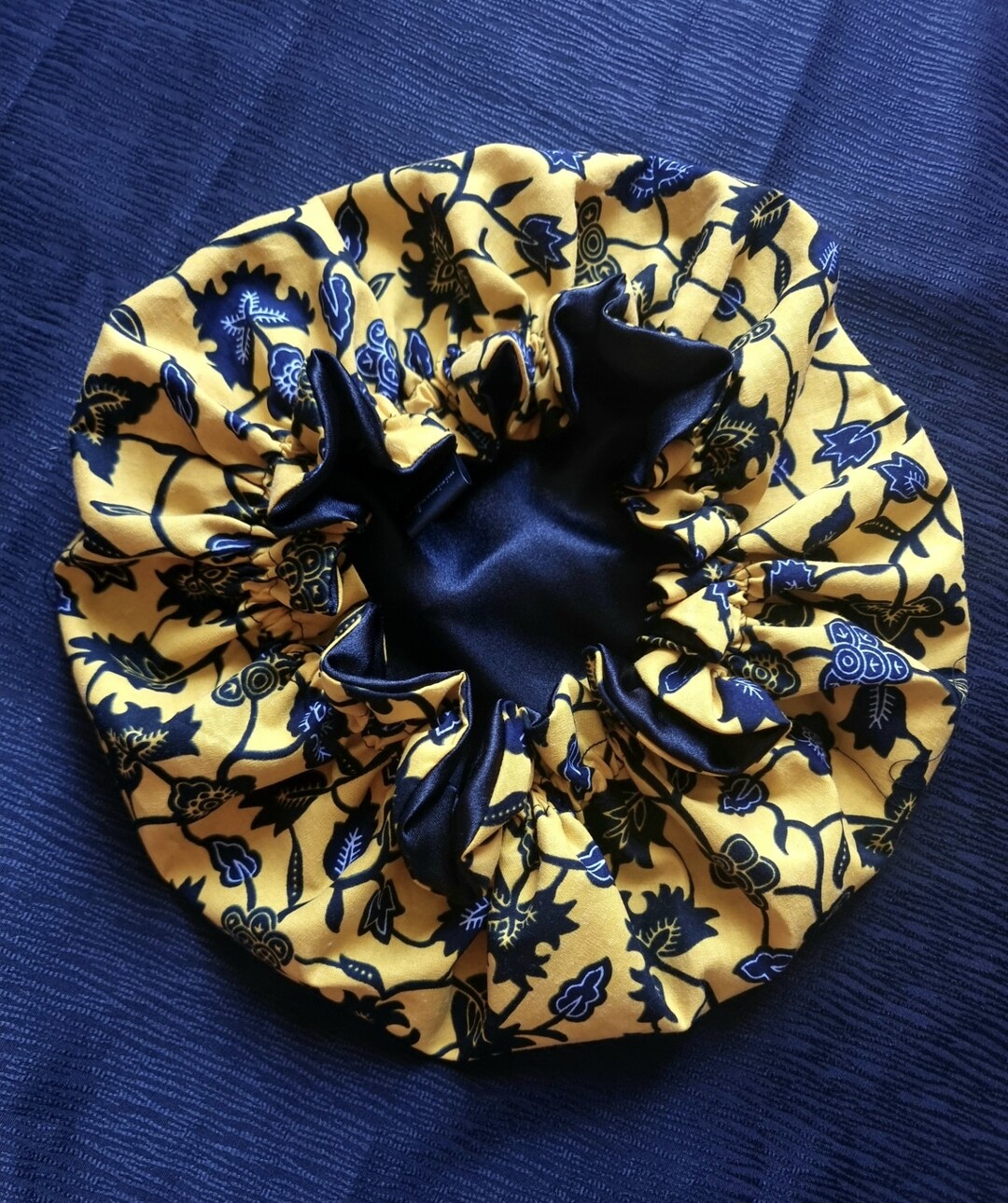 Satin Lined Bonnet With Ruffle | Ankara African Print Bonnet Lined With ...
