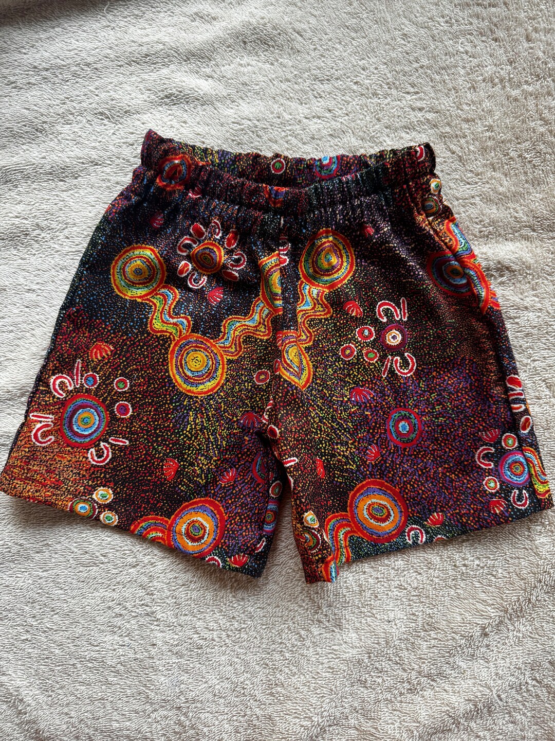 Indigenous Australian Aboriginal Print Shorts for Babies, Toddlers ...
