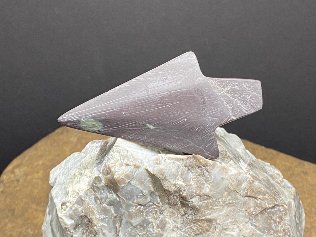Very Rare, Polished Slate Stemmed Projectile Point (3-inch) - Ancient ...