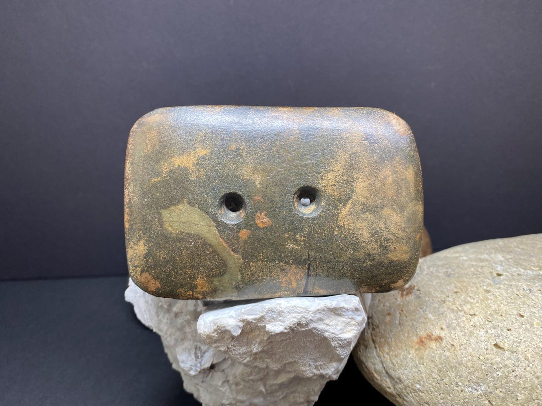 Authentic Native American Drilled Polished Slate Gorget - Discovered in ...