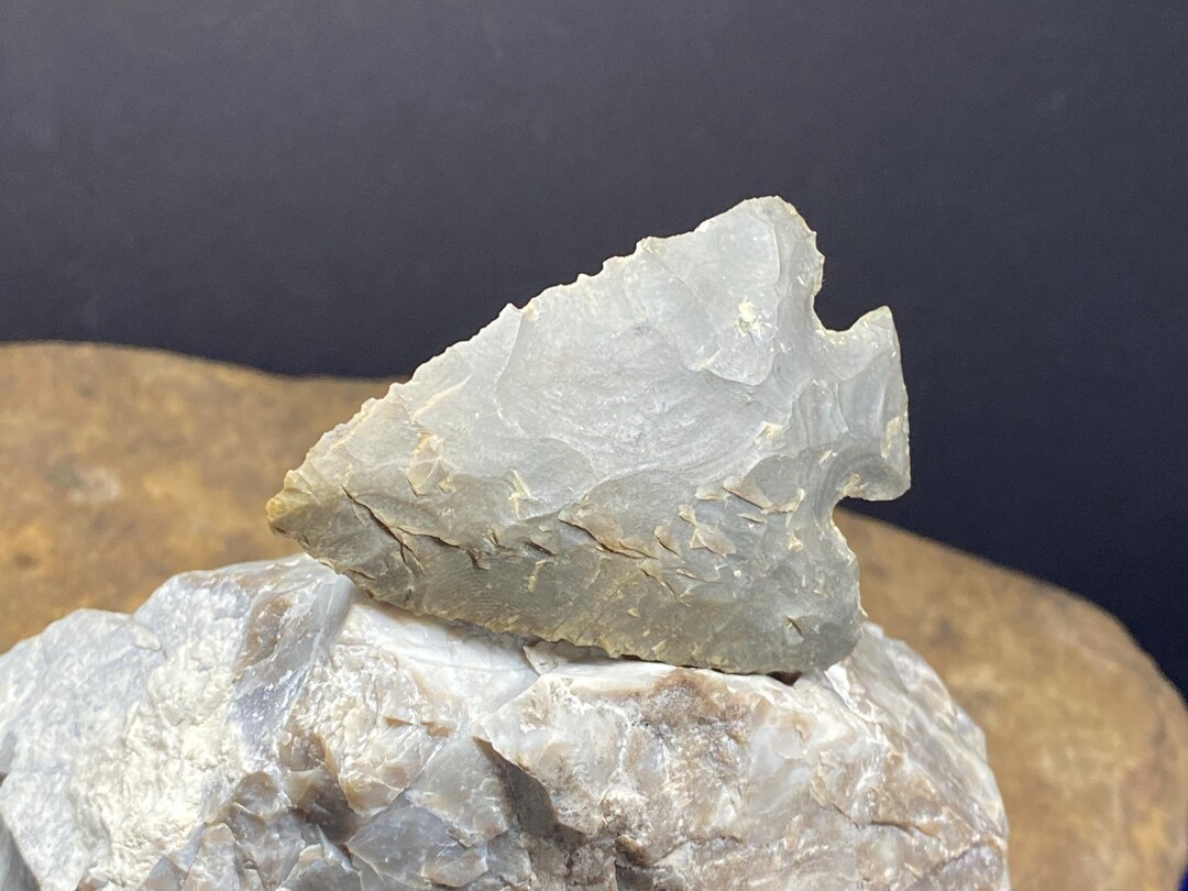 Nice Fort Payne Chert Authentic Decatur Notched Projectile Point Ancient Native American ...