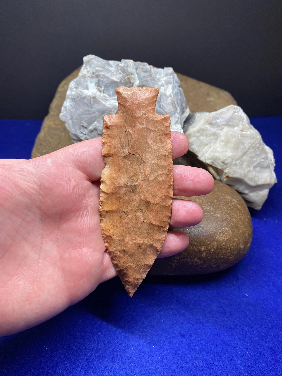 Very Rare, Large Authentic Benton Stemmed Projectile Point 5-inch ...