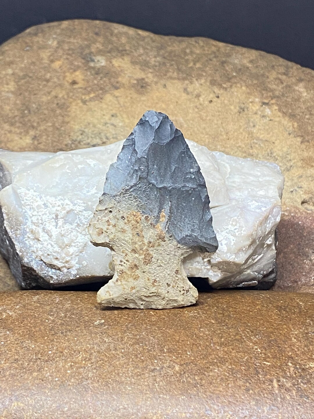 Authentic Thebes Square Notch Projectile Point Artifact - Ancient ...