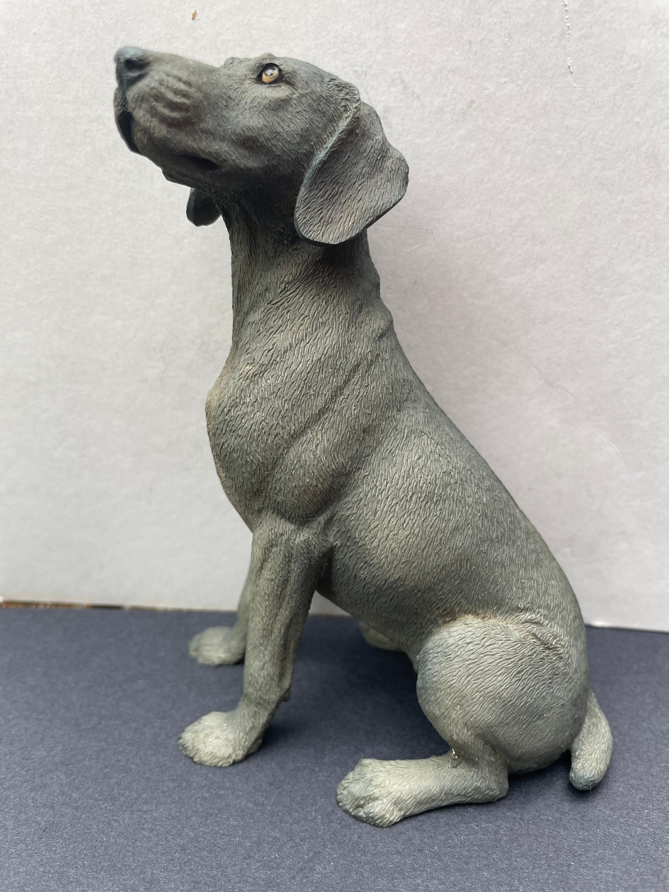 Weimarner Dog Ornament Figure Model Sculpture Hand Made Free UK Postage ...