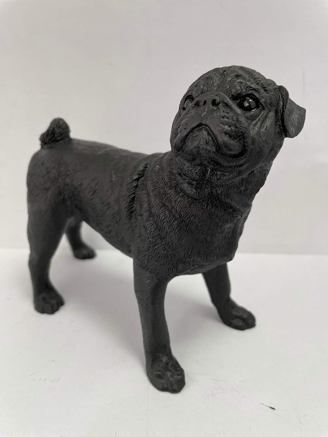Pug Dog Figure Ornament Models Sculpture Gift Hand Made Free UK Postage ...