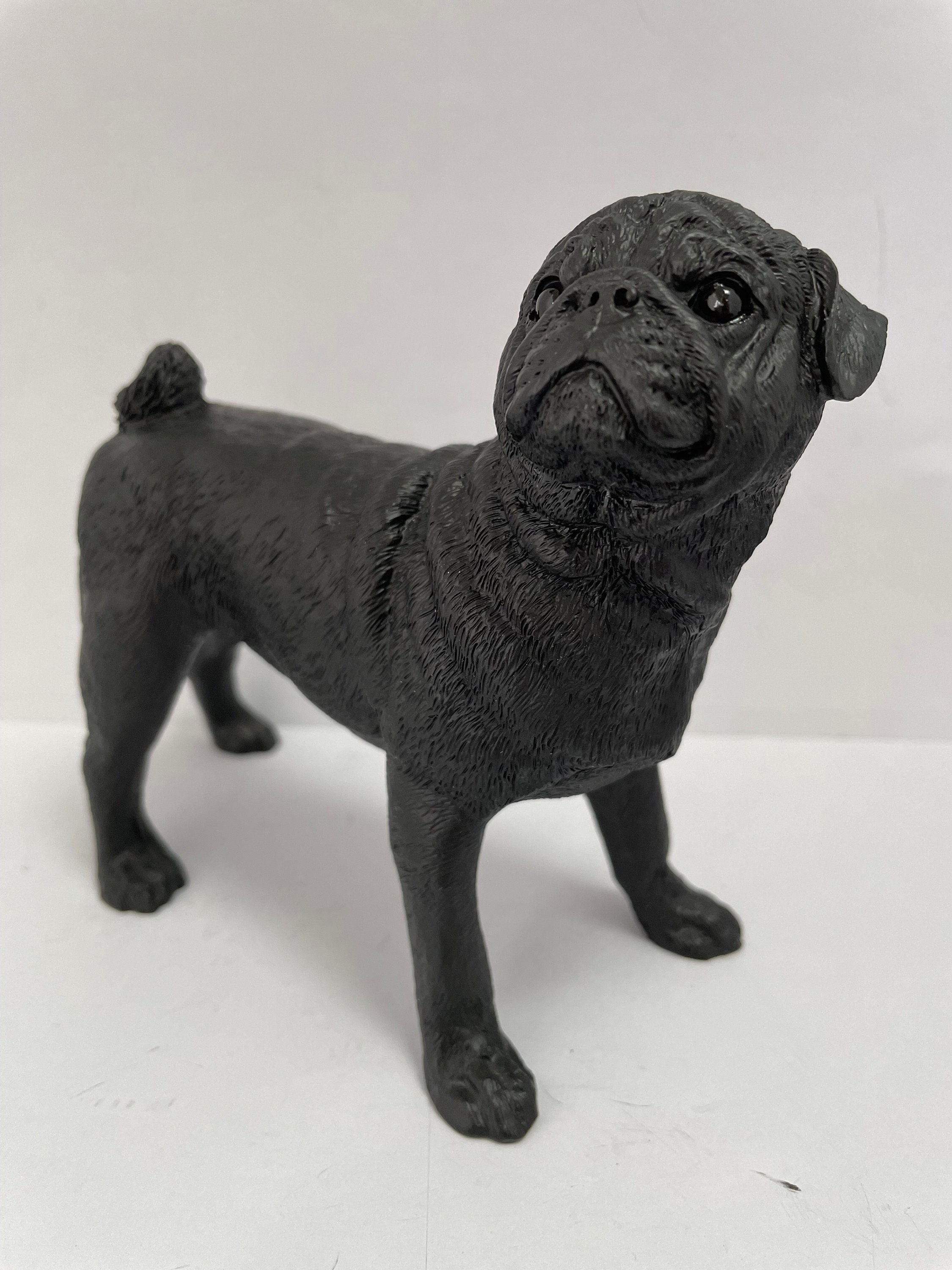 Pug Dog Figure Ornament Models Sculpture Gift Hand Made Free - Etsy ...