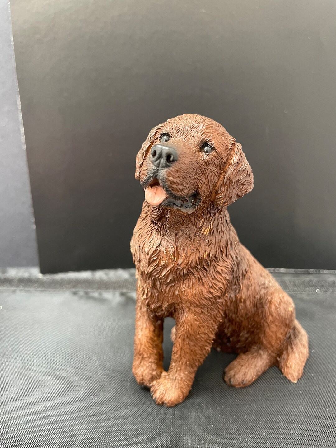 Labrador Chocolate Puppy Dog Gift Model Figure Ornament Sculpture ...