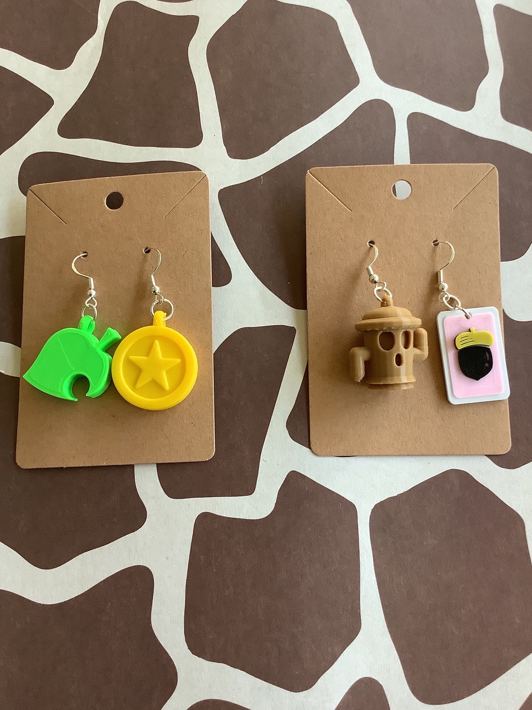 Animal Crossing Earrings 3D Printed Accessories for Gamers Unique Gift ...