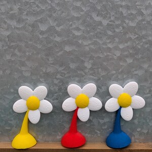 Pikmin Inspired Set of 3 Magnets |planted Pikmin W/ Flower| Red, Yellow ...