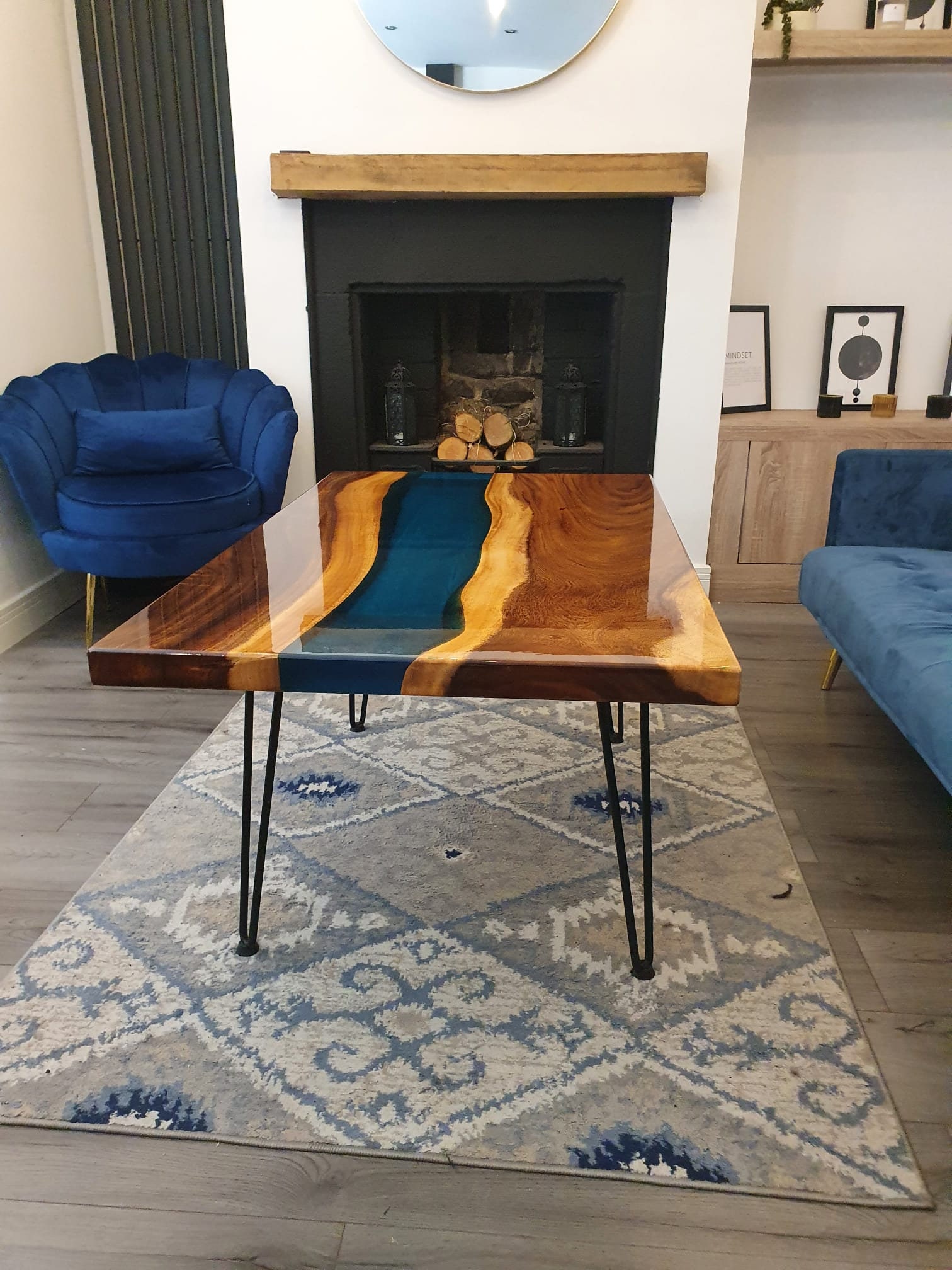 Blue Epoxy Resin Table Top - Etsy