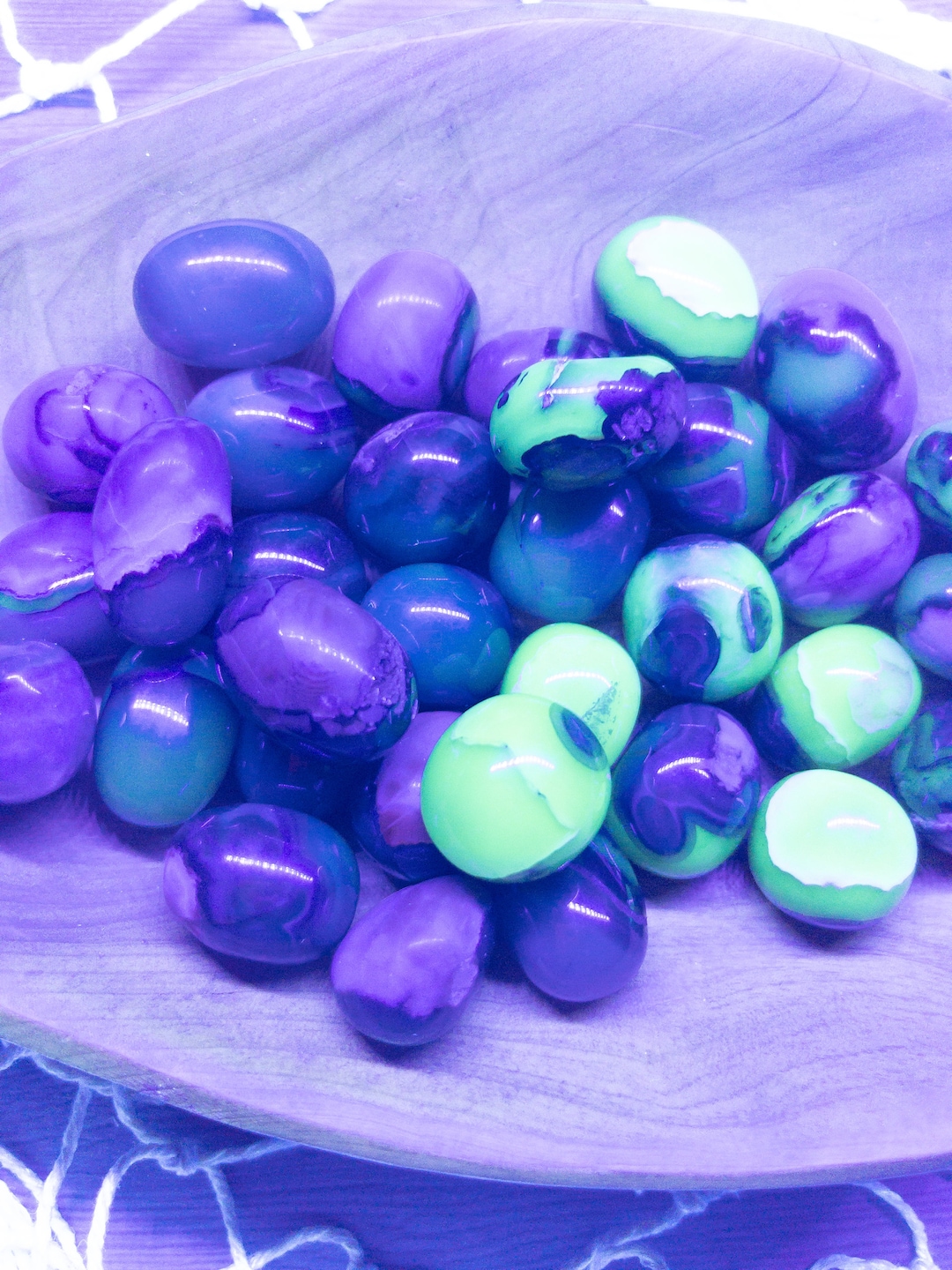 1 UV Reactive Volcano Agate Tumble Pocket Stone UV Reactive Meditation ...