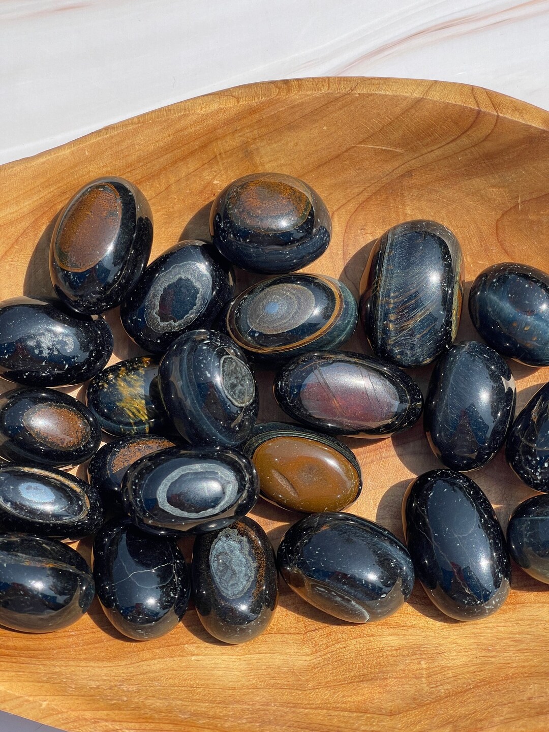 Blue Tiger Eye Tumbled Stone: Chakra Meditation Crystal - Etsy
