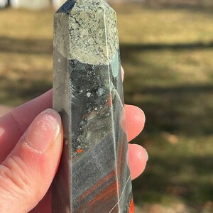 African Bloodstone Tower With Pyrite Inclusions | Crystal Energy ...