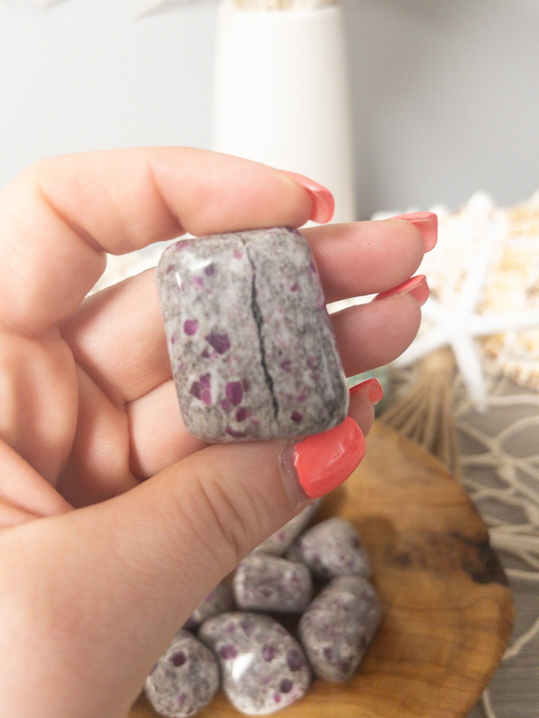 Ruby in Matrix Tumbled Stone - Etsy