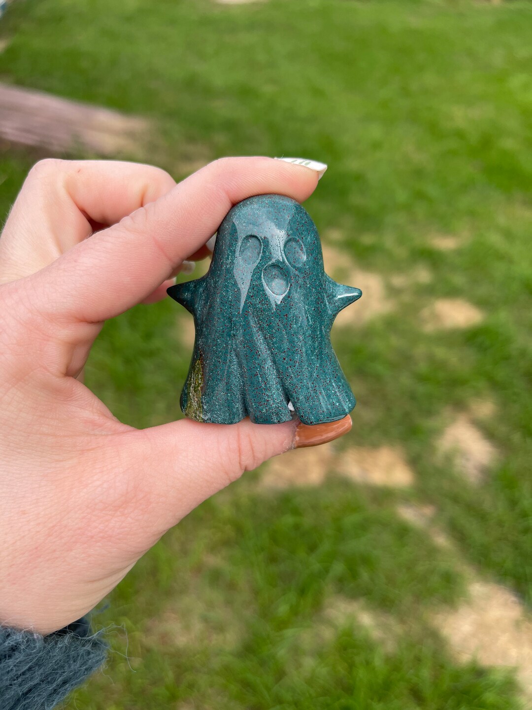 Ocean Jasper Halloween Ghost Carving - Etsy