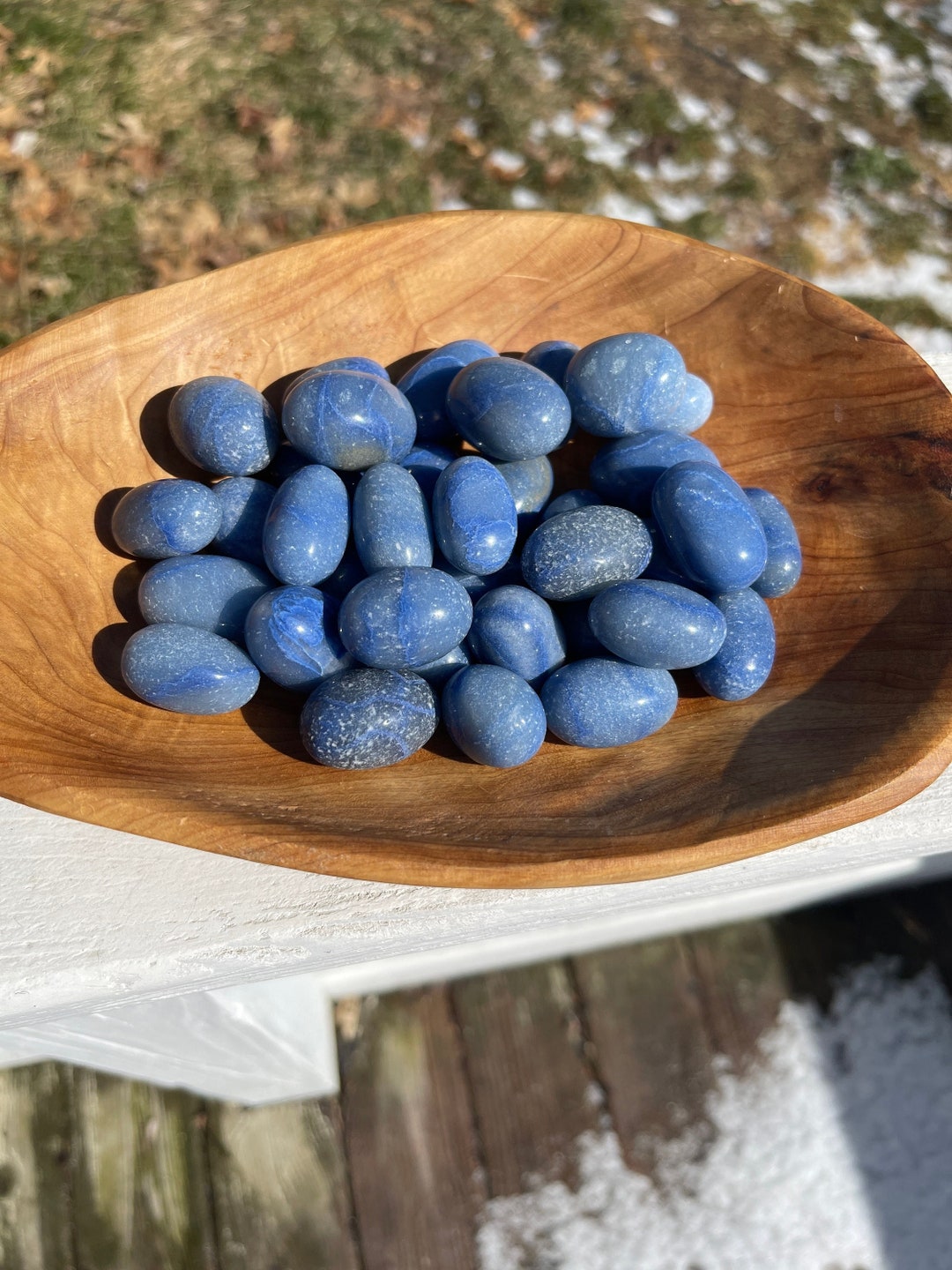 1 Blue Aventurine Tumbled Stone | Meditation | Pocket Stone | Stress ...