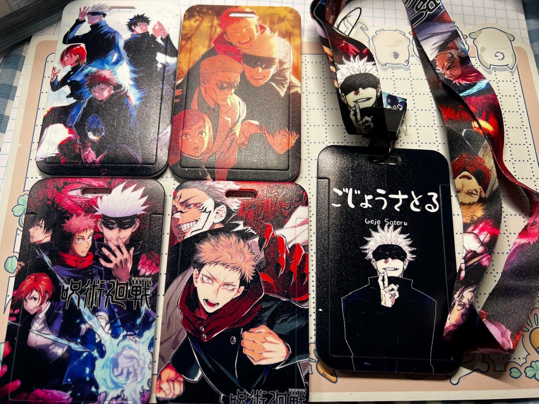 Jujutsu Kaisen Inspired ID Card Holder With Lanyard, Gojo Geto ID ...