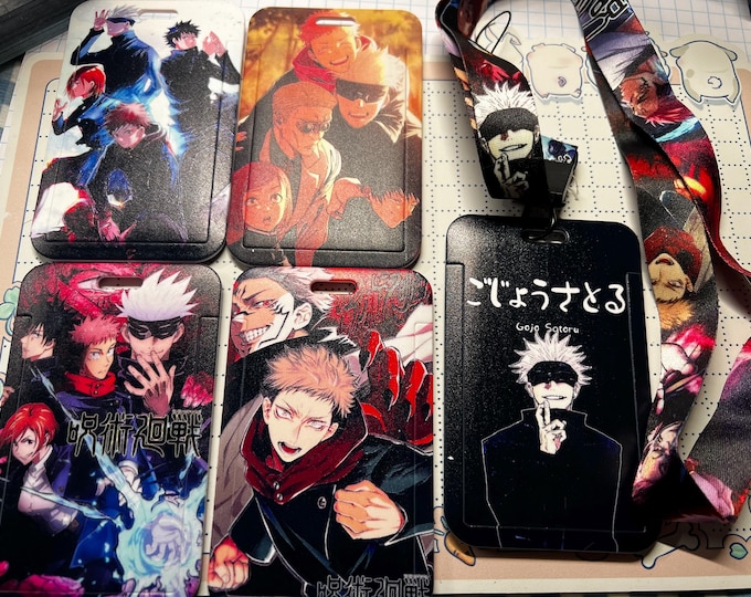 Jujutsu Kaisen Inspired ID Card Holder With Lanyard, Gojo Geto ID ...