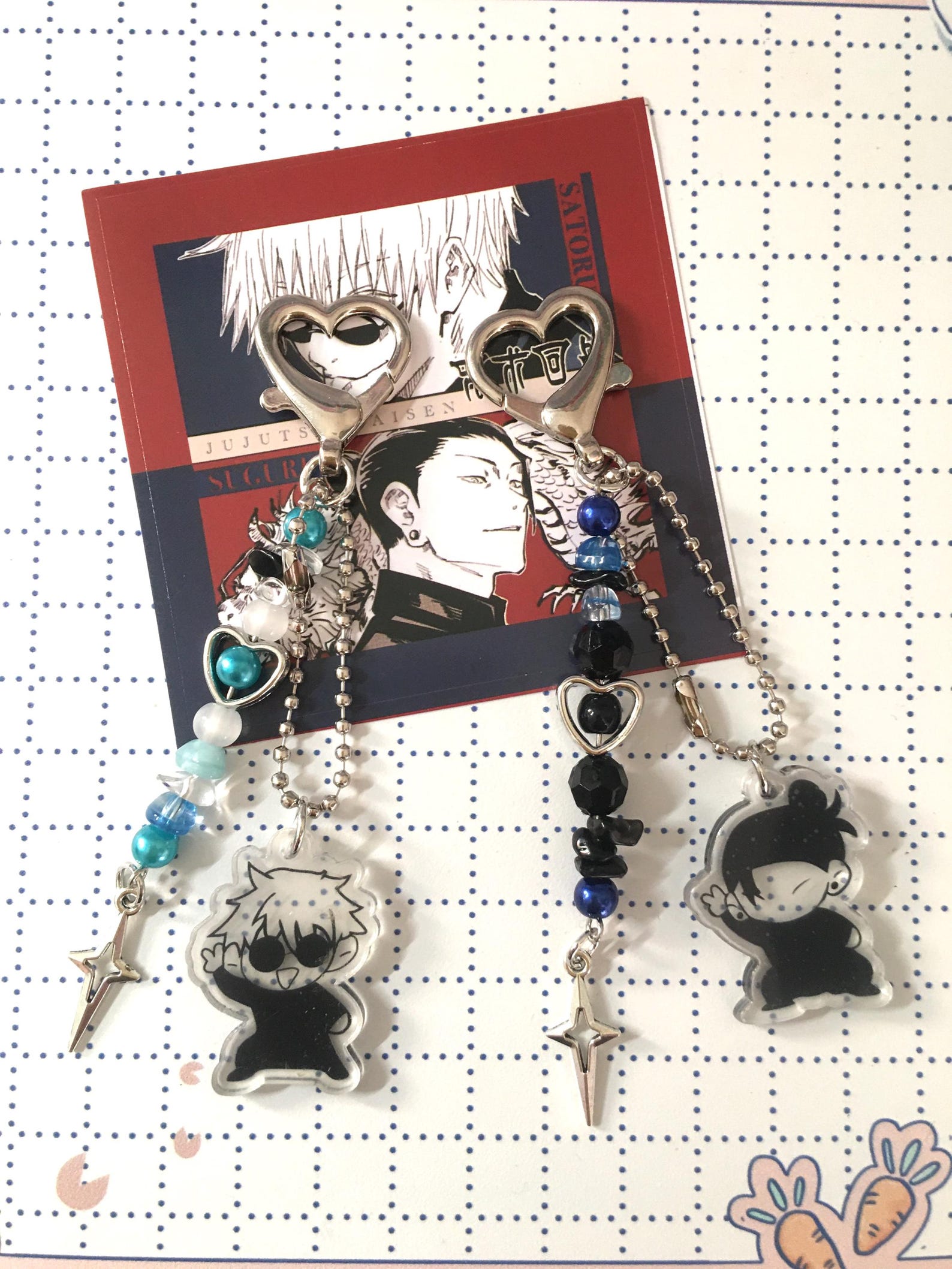 Gojo and Geto Keychain, Jujutsu Kaisen Keychain Charm - Etsy