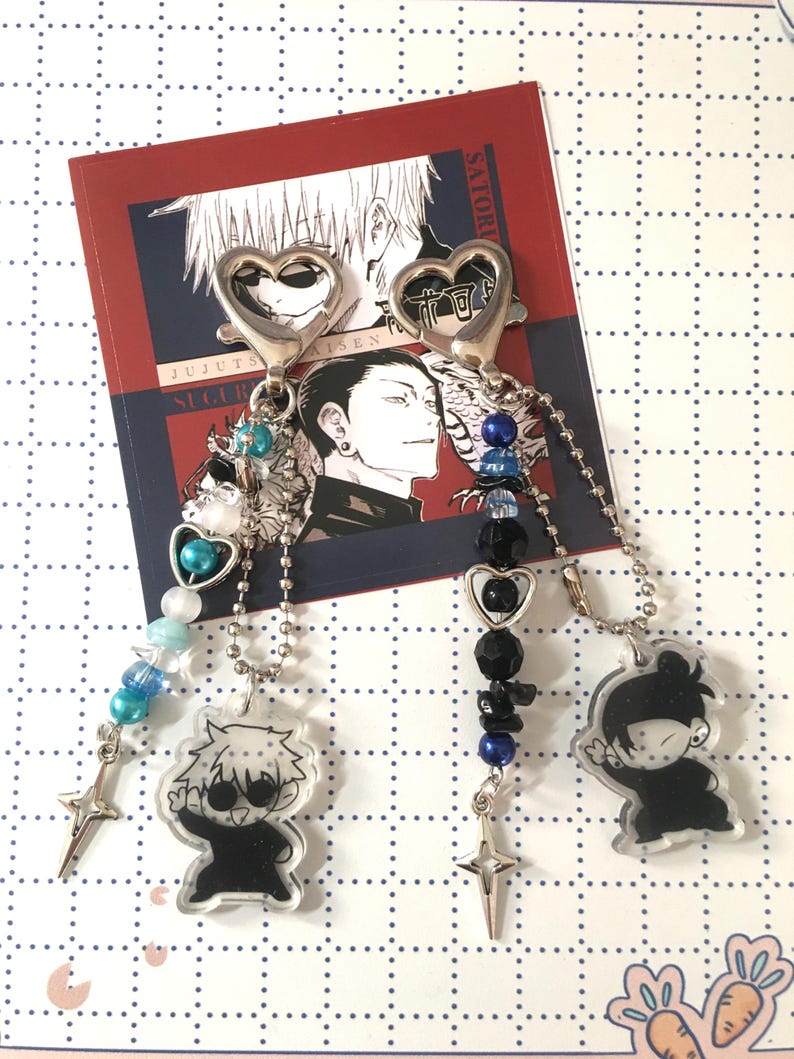 Gojo and Geto Keychain, Jujutsu Kaisen Keychain Charm - Etsy