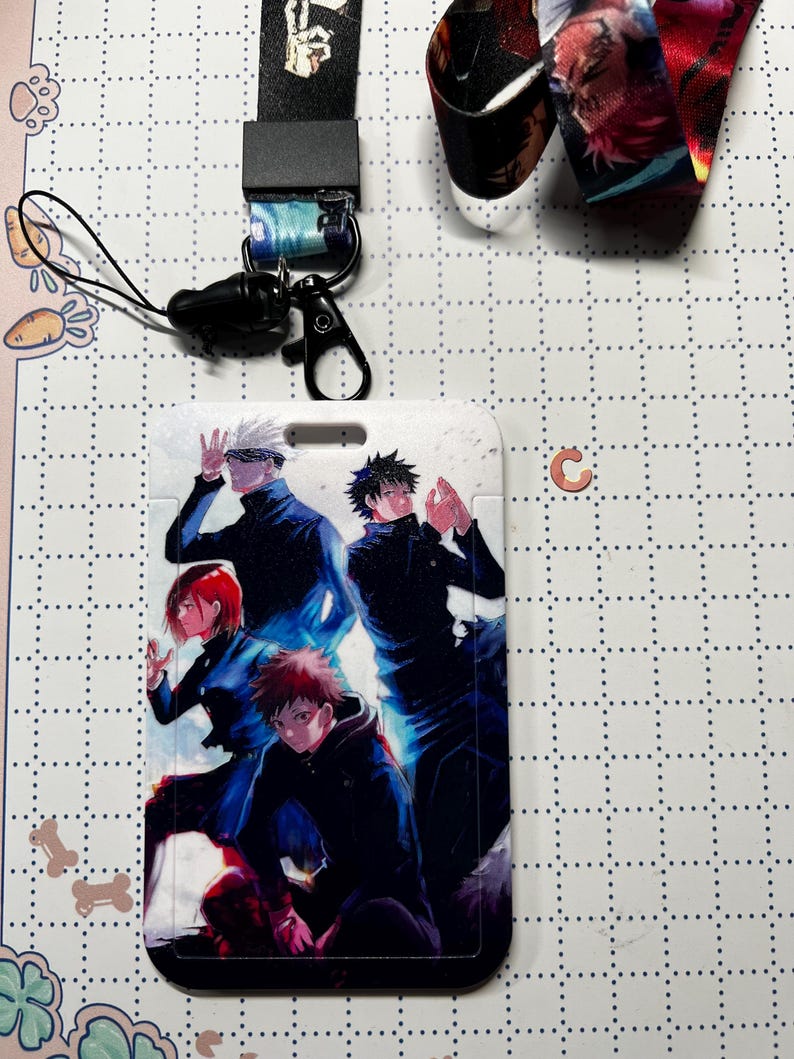 Jujutsu Kaisen Inspired ID Card Holder With Lanyard, Gojo Geto ID ...
