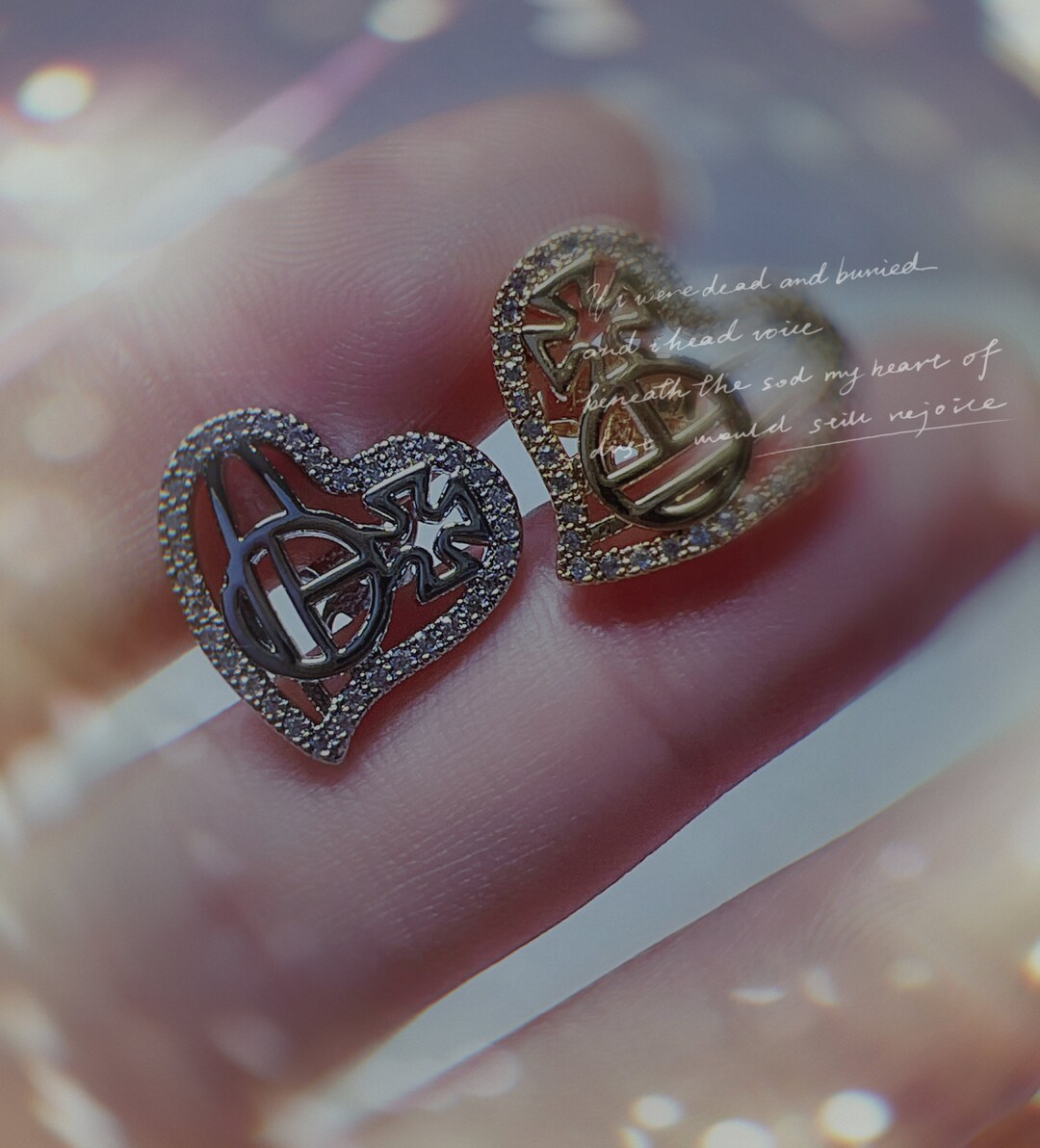 Cubic Zirconia Heart Shape Saturn Planet Earrings - Etsy