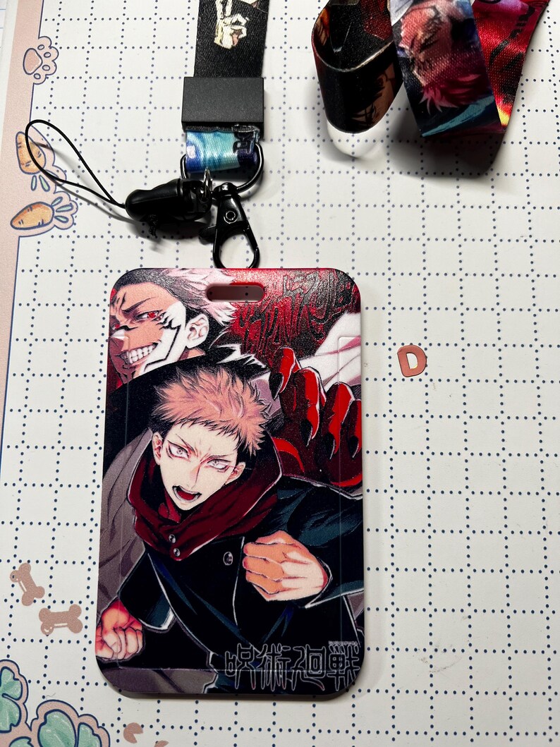 Jujutsu Kaisen Inspired ID Card Holder With Lanyard, Gojo Geto ID ...