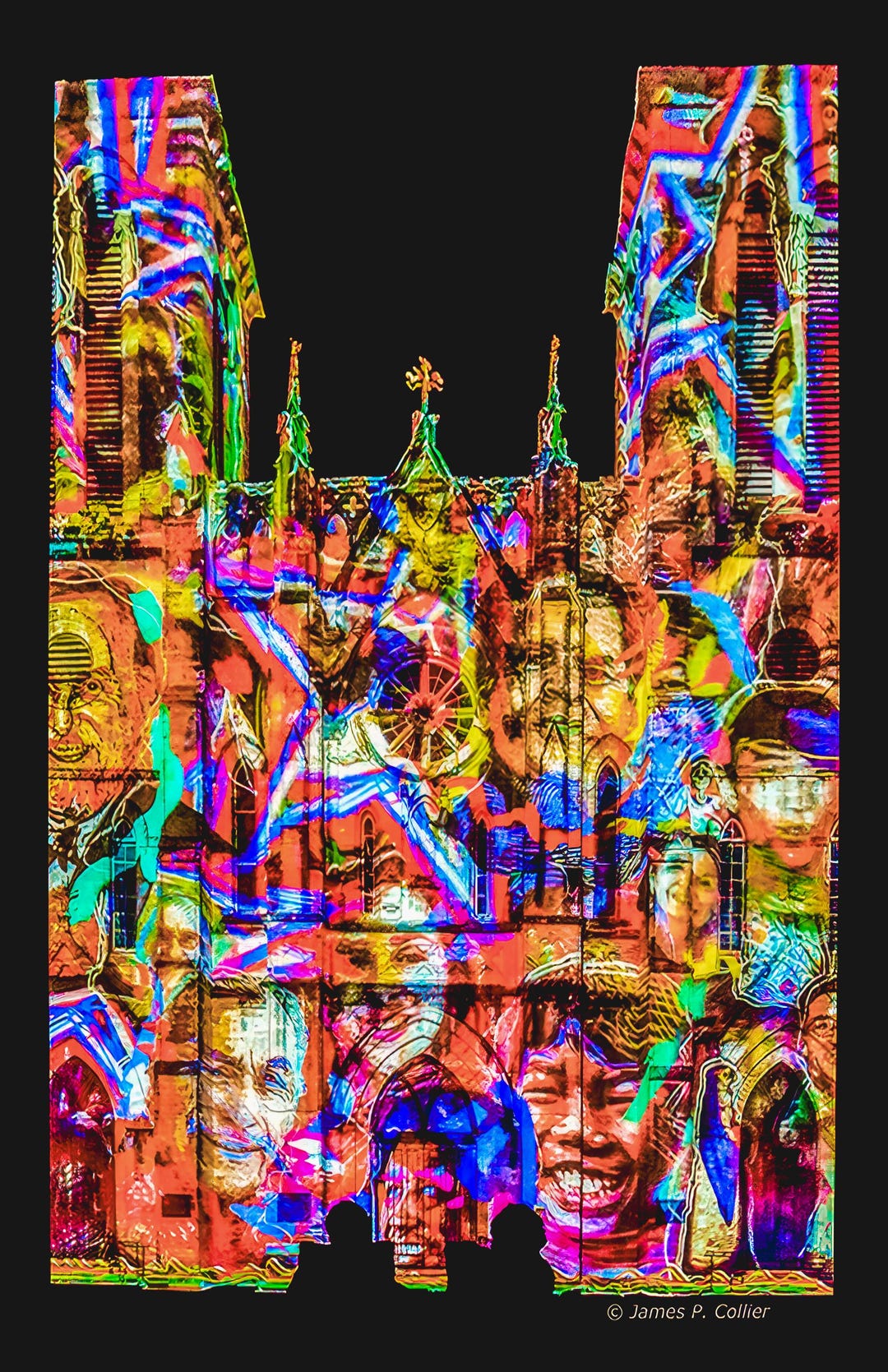 Texas Diversity Art Print: Multicultural Faces, Colorful Architecture ...