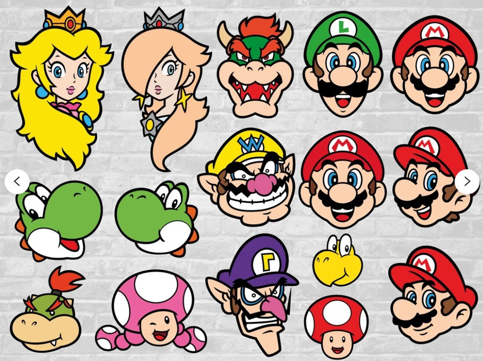 S Mario Svg, Mario Set, Mario Head, Luigi, Mario Characters SVG, Cut ...