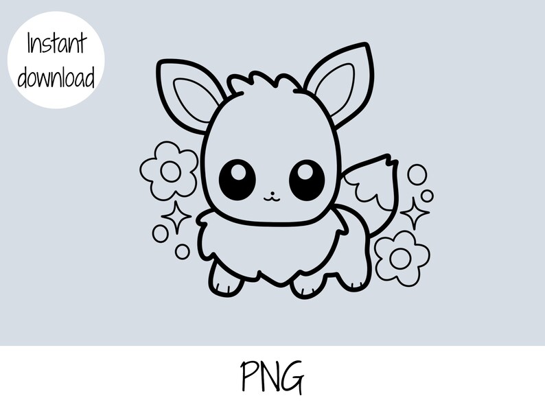 Poke Outline Png Anime Cut Files for Cricut Instant Download - Etsy