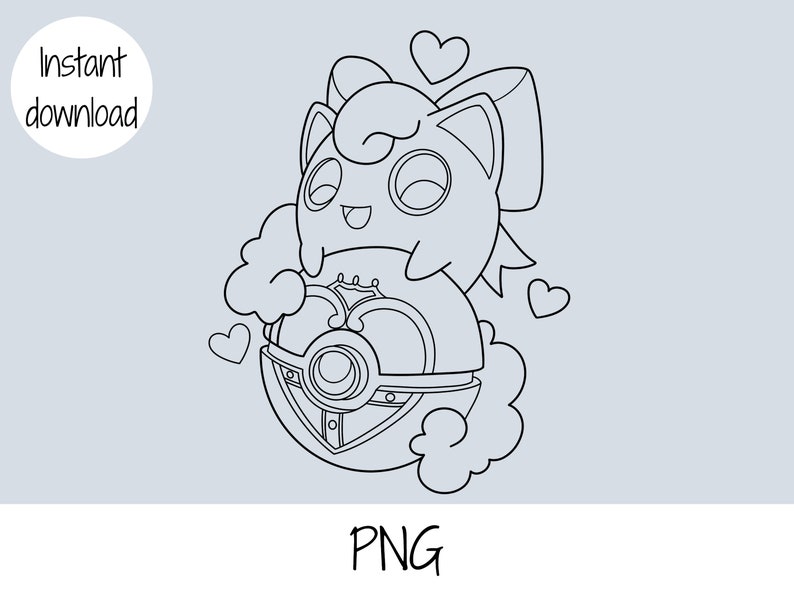 Poke Outline Png Anime Cut Files for Cricut Instant Download - Etsy