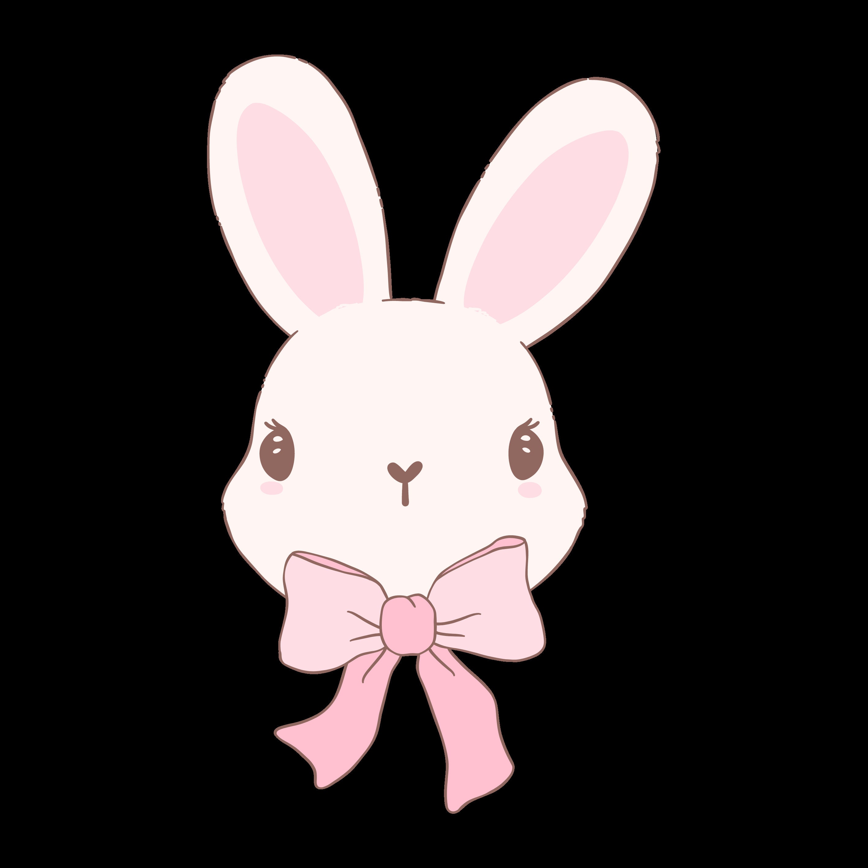 Bunny Easter Bow Kawaii Png Anime Cut Files for Cricut Instant Download ...