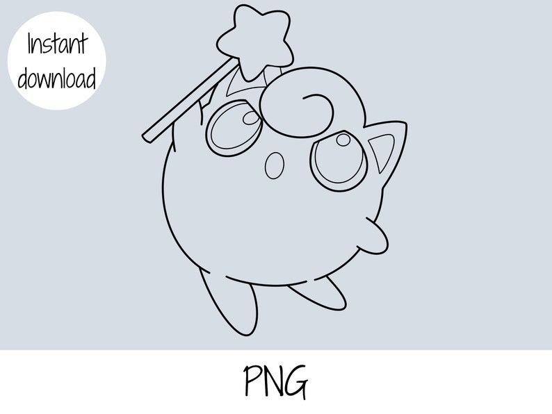 Poke Outline Png Anime Cut Files for Cricut Instant Download - Etsy