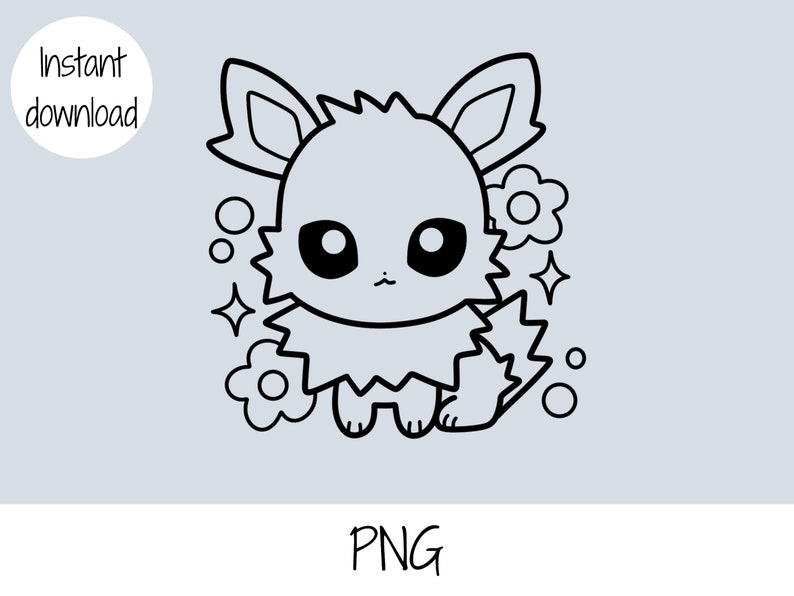 Poke outline png anime Cut Files for Cricut Instant Download - Etsy México