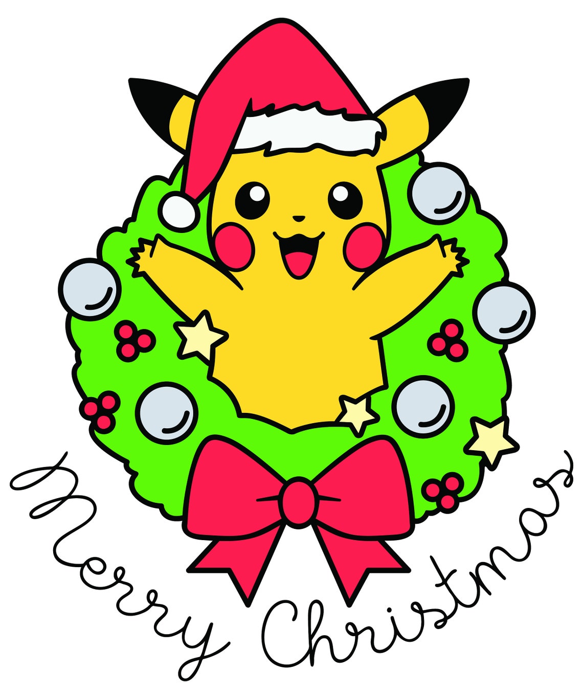 Pika Christmas SVG, Pika Santa Svg, Pikachu Candy Cane SVG, Poke SVG, Svg Png Jpg Dxf Eps Cricut ...