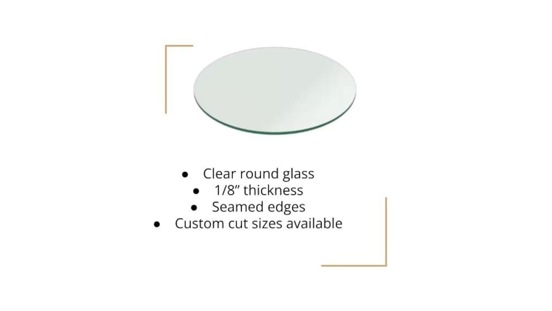 Custom Cut Clear Round Glass: 1/8" Thickness - Etsy