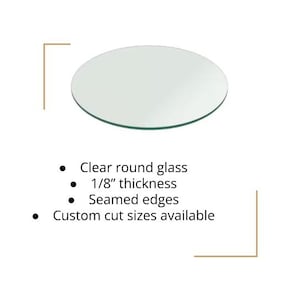 Custom Cut Clear Round Glass: 1/8" Thickness - Etsy