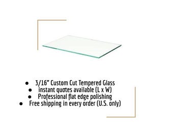 Hand Crafted Custom Cut 3/8" Thick Tempered Glass Panel – Low Iron ...
