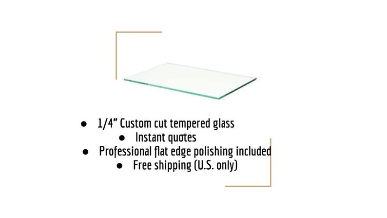 Custom Cut 1/4" Thick Tempered Clear Glass - Etsy