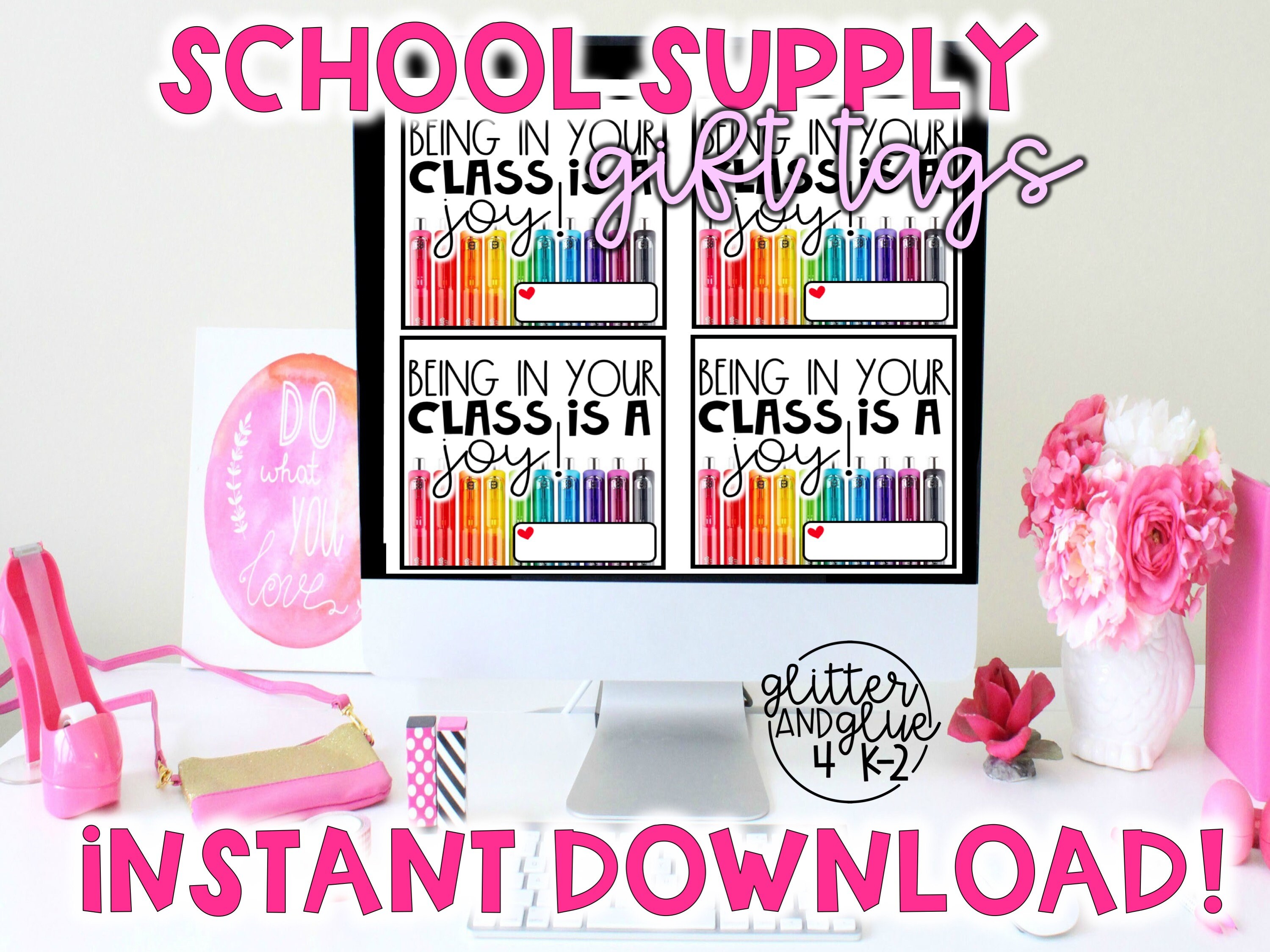 Back to School Gift Tags / Printable / Instant Download/ Teacher ...