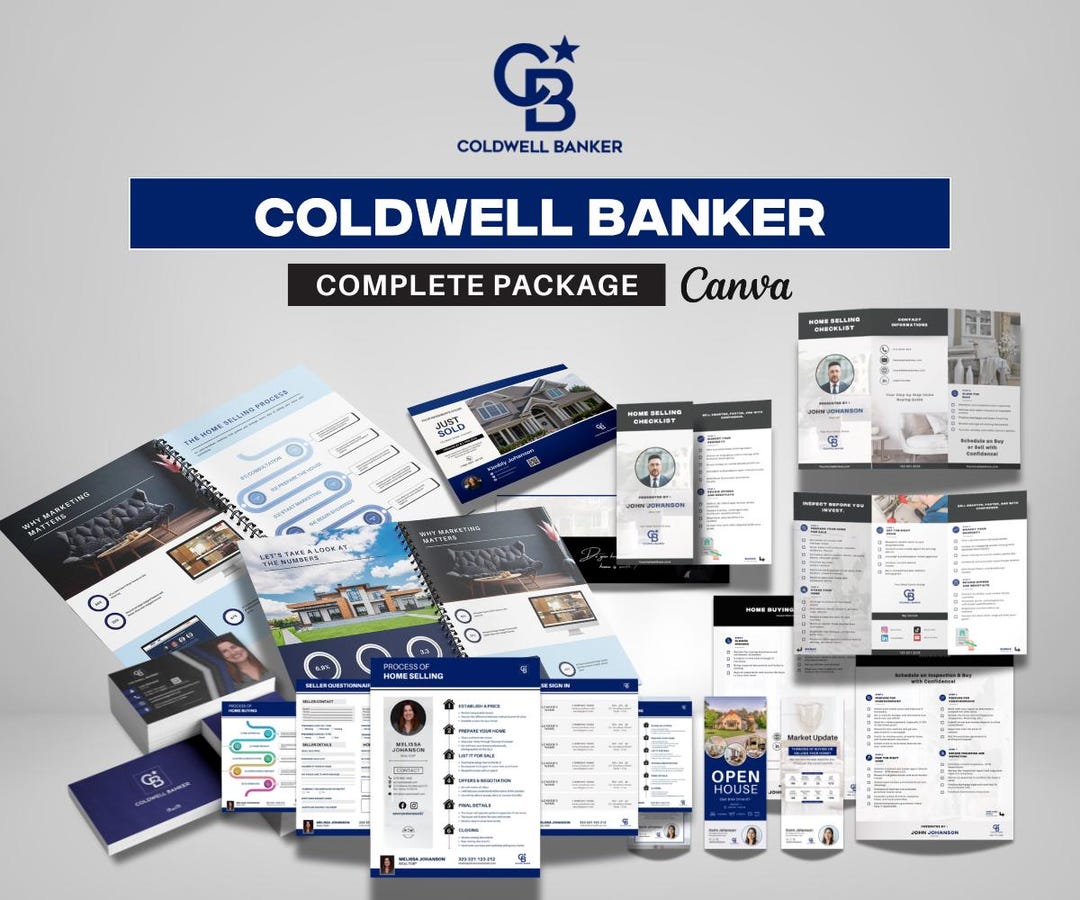 Coldwell Banker Real Estate Marketing Bundle | Blue Templates | Sellers ...