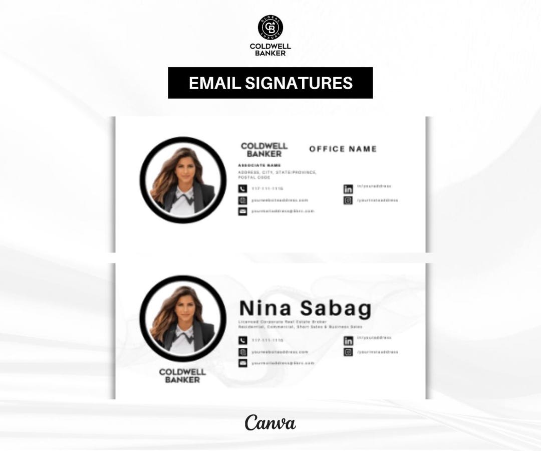 Coldwell Banker Luxury Email Signature | Black & White Realtor ...