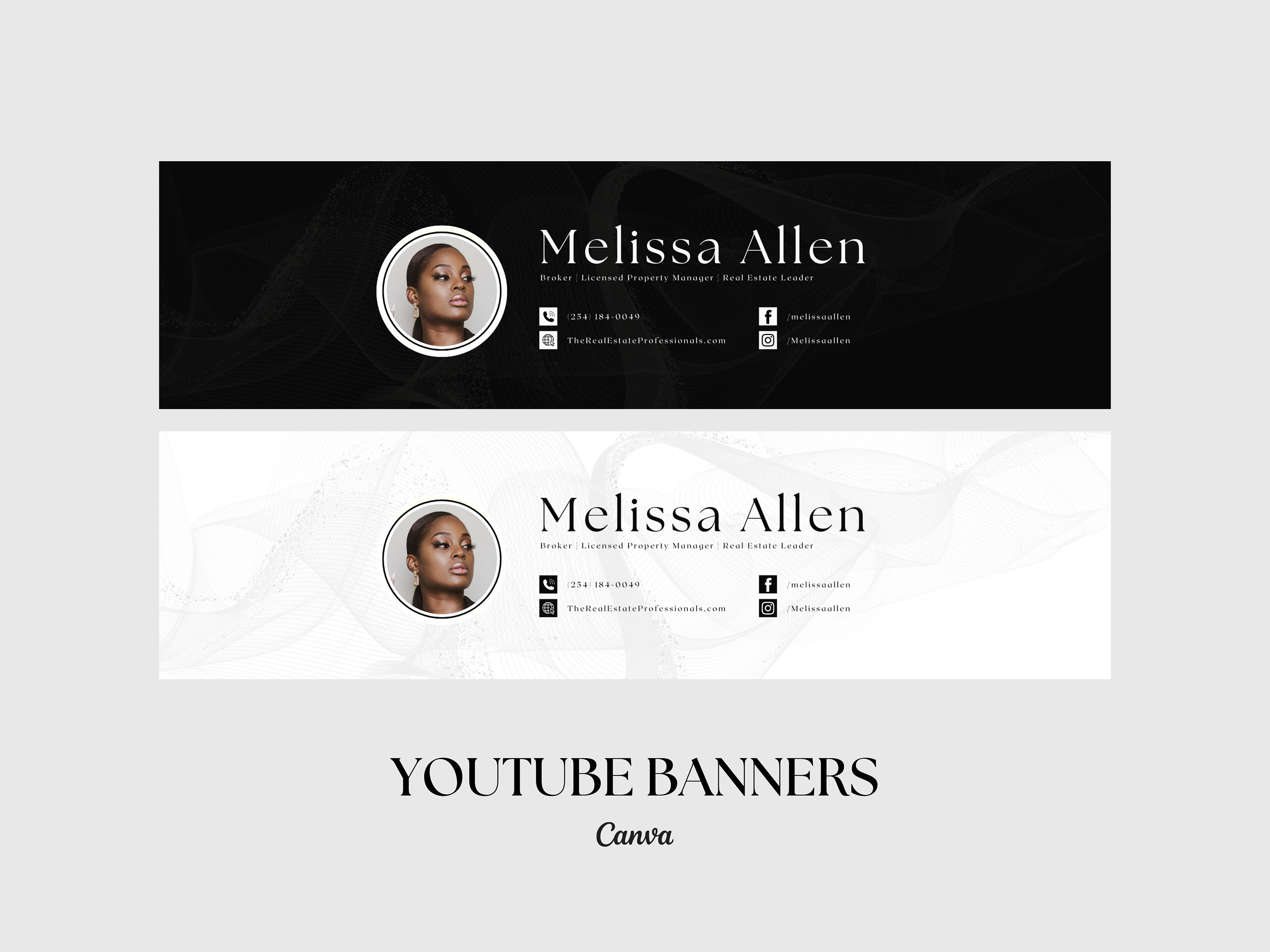 Youtube Banner Realtor Banner for Youtube Realtor Marketing Real Estate ...