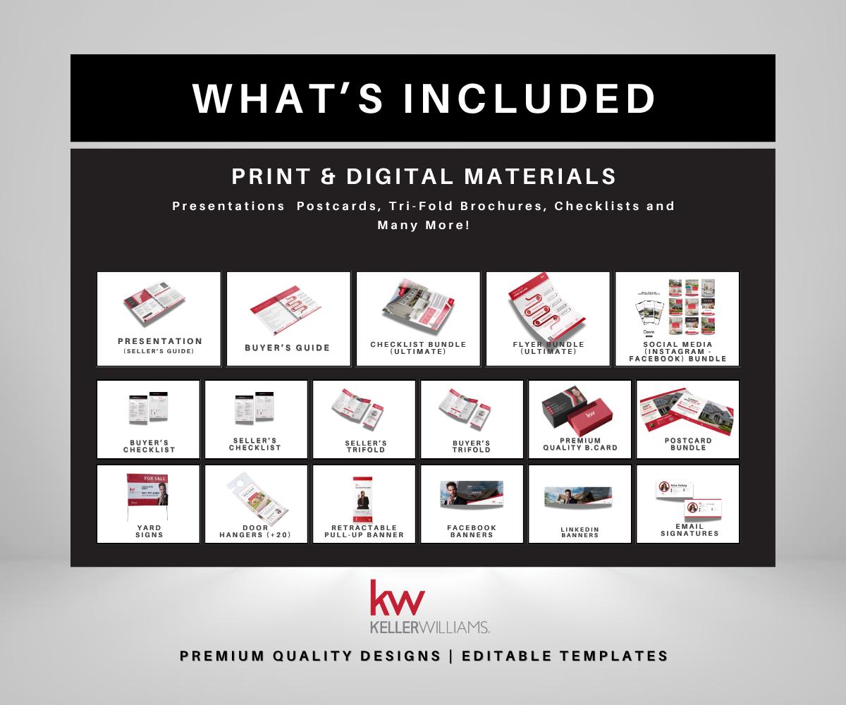 Ultimate Keller Williams Real Estate Marketing Bundle | Premium Red ...