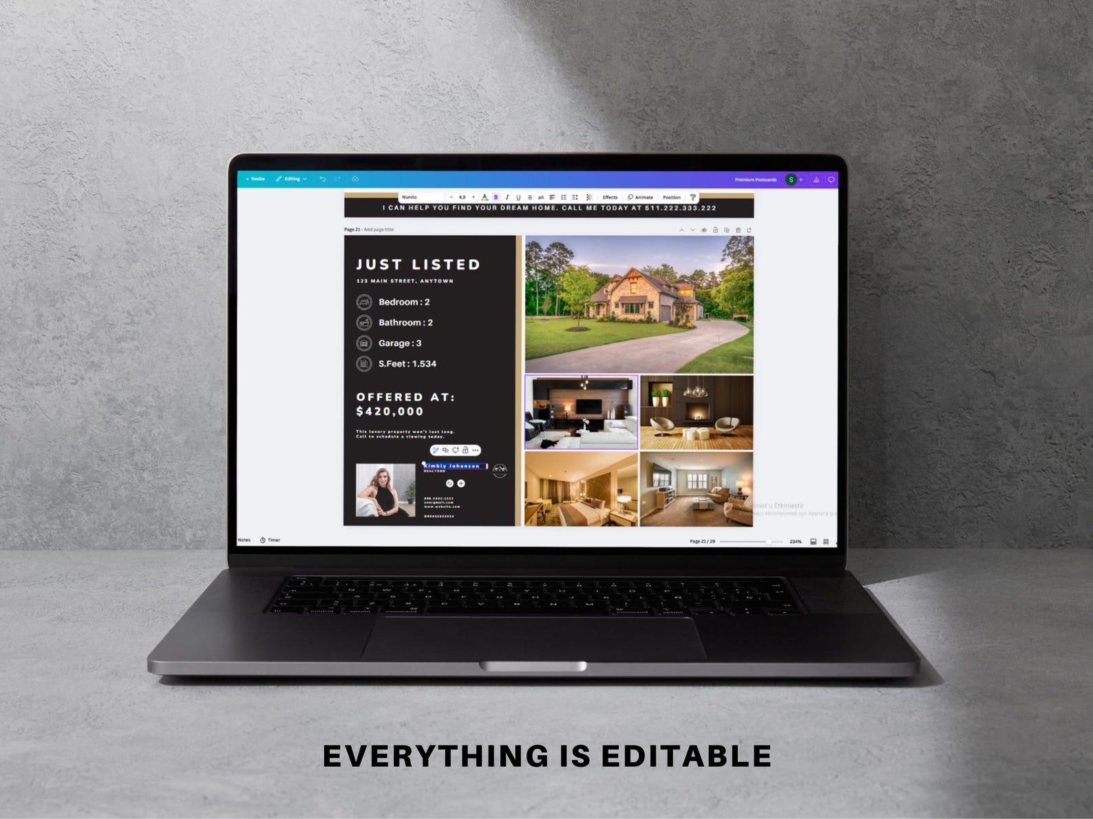 Real Estate Premium Postcards | Realtor Postcards | Just Listed, Just ...