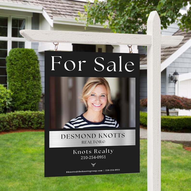 Real Estate for Sale and Open House Sign | DIY Canva Template or Custom ...