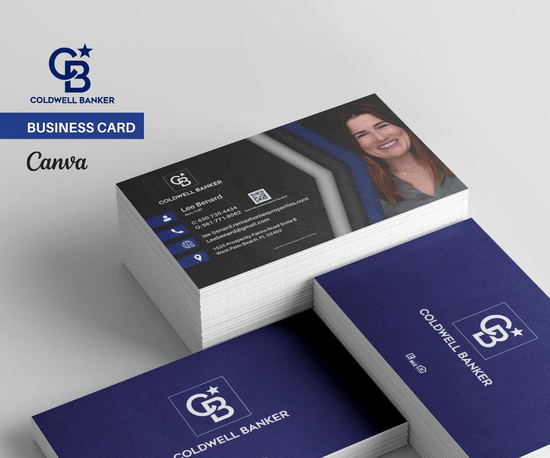 Coldwell Banker Business Card Template | Double-sided Realtor Card ...