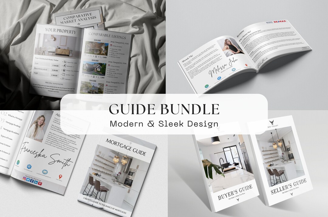 Real Estate Marketing Guide Bundle , Seller and Buyer Guide, Mortgage ...