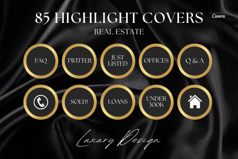 Realtor Instagram Highlight Covers | Luxury Instagram Highlights Icon ...